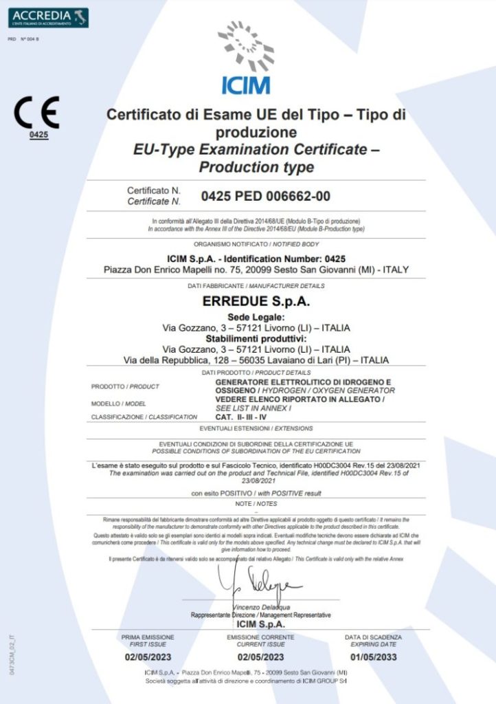 ICIM 0425 PED 006662-00 - ErreDue Gas
